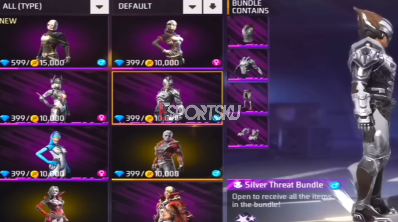 5 Cara Dapatkan Bundle Silver Threat Free Fire (FF) – Esportsku