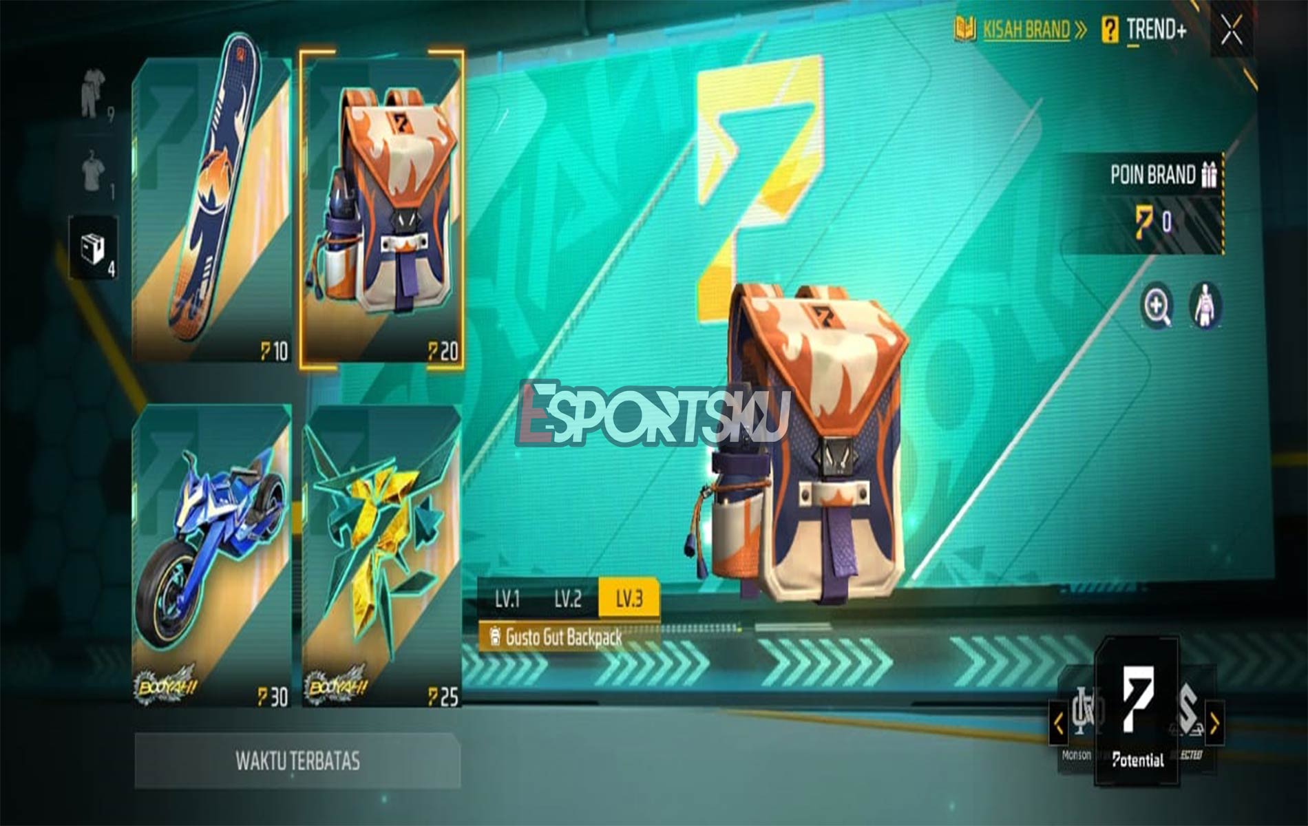 5 Cara Dapatkan Backpack Gusto Gut Free Fire (FF) – Esportsku