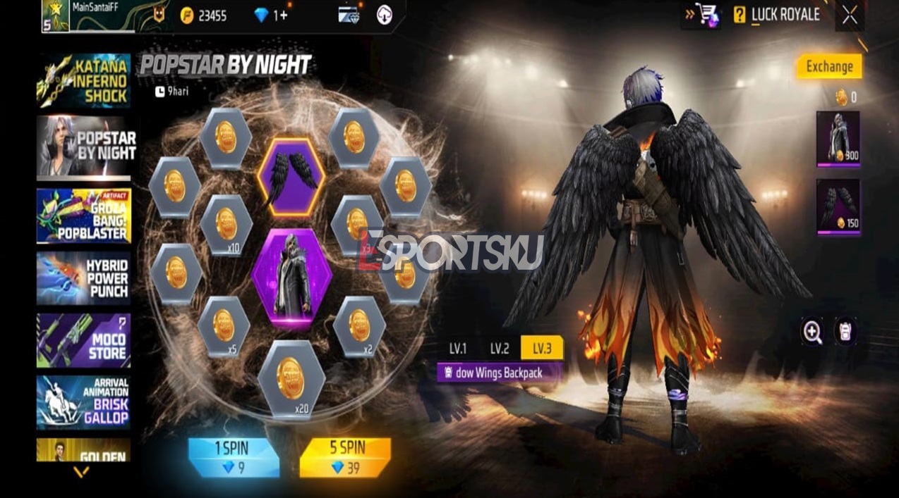 5 Cara Dapatkan Backpack Shadow Wings Free Fire (FF) – Esportsku