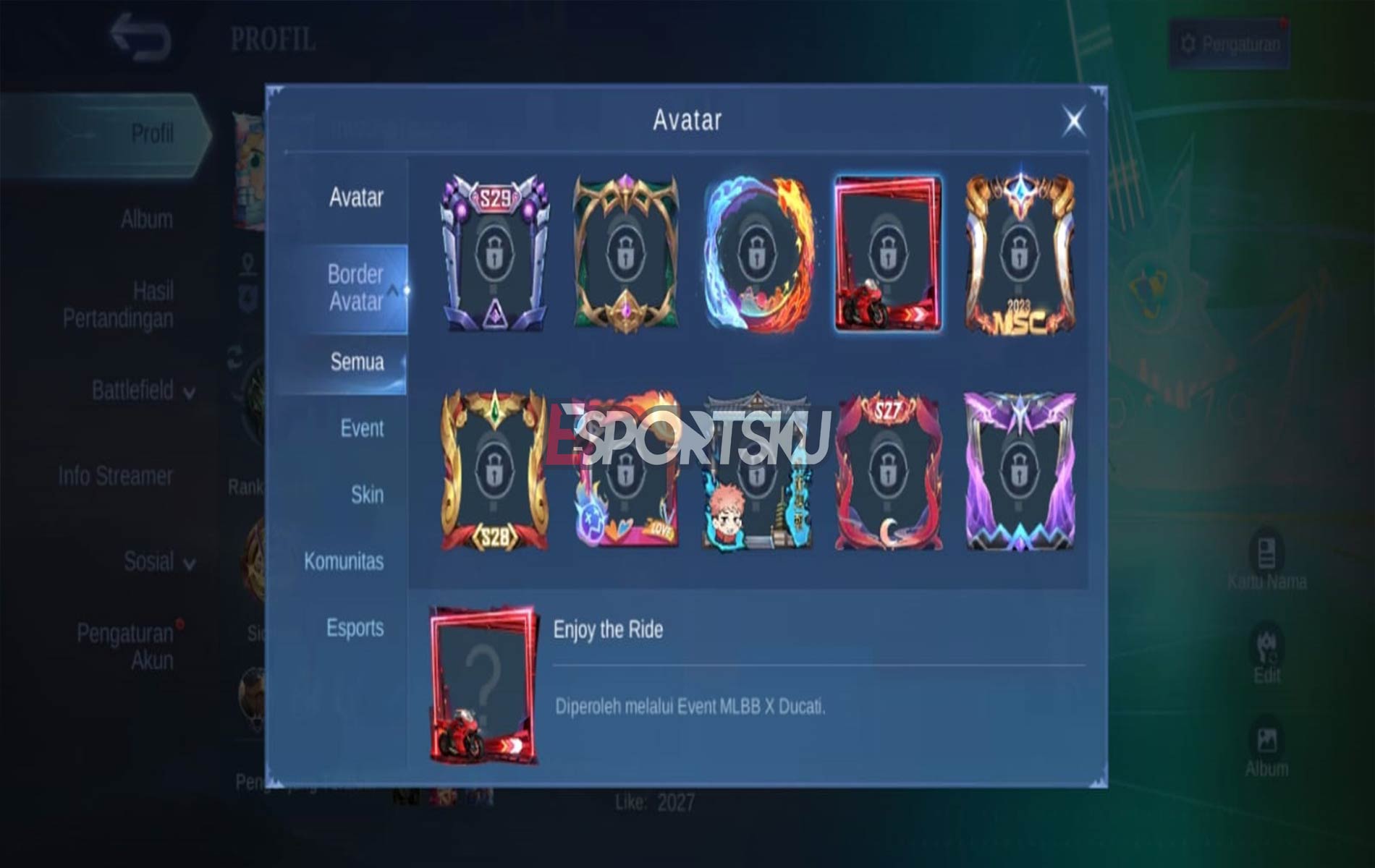 5 Cara Dapatkan Border Avatar Enjoy The Ride Mobile Legends (ML ...