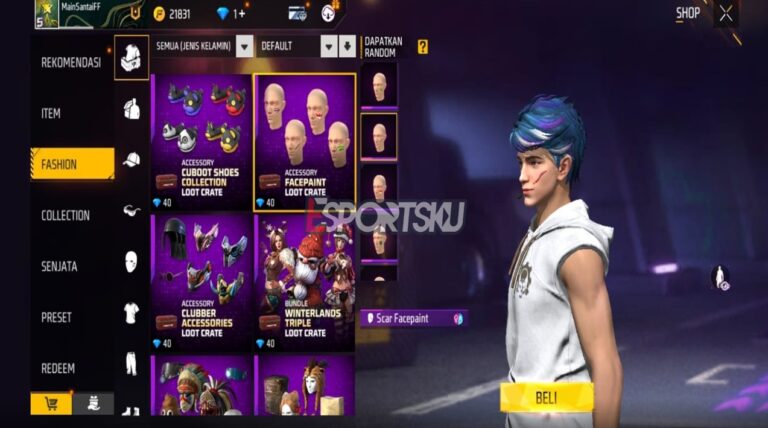 5 Cara Dapatkan Scar Facepaint Free Fire (FF) – Esportsku