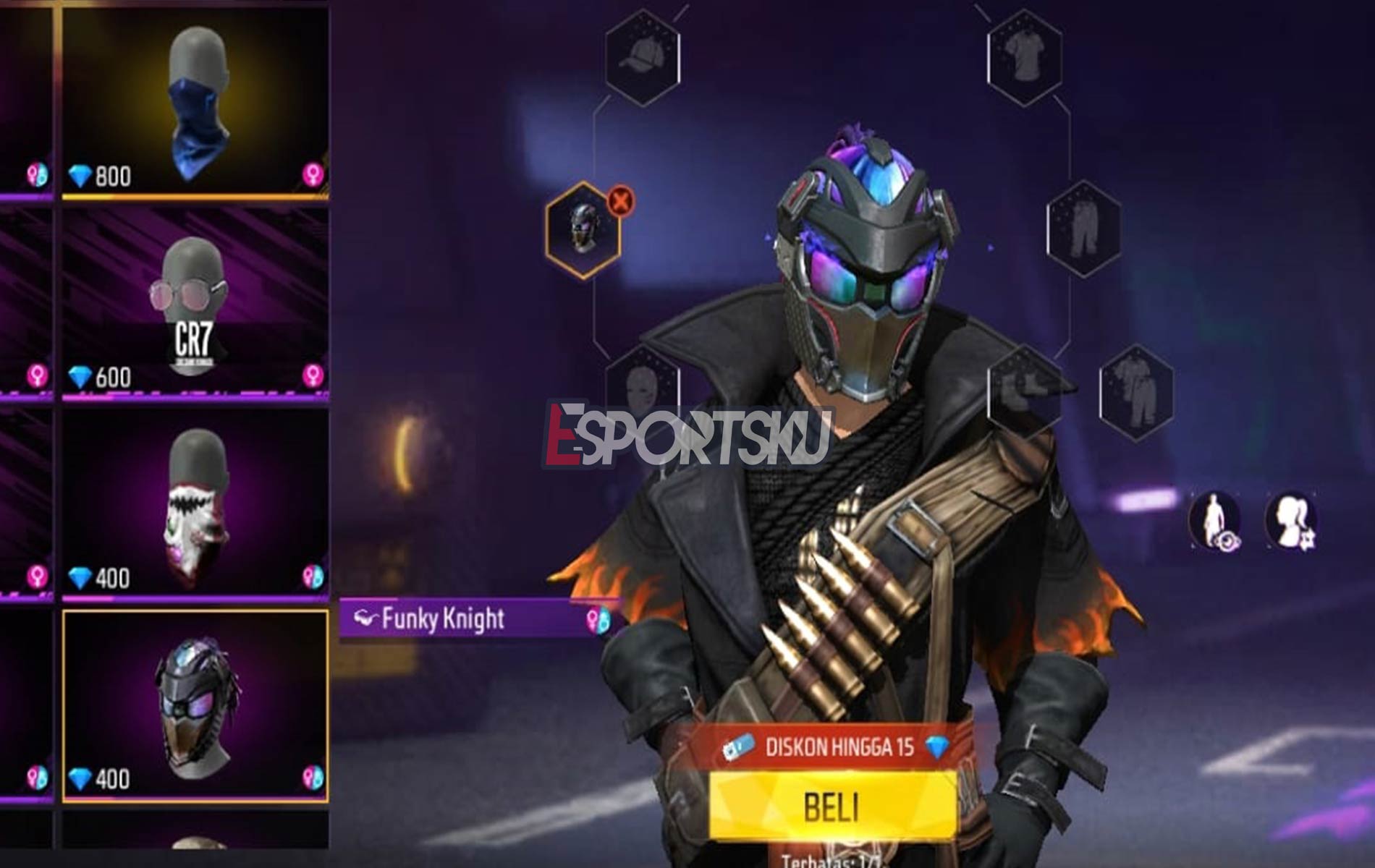 5 Cara Dapatkan Skin Helm Modern Knight Free Fire (FF) – Esportsku