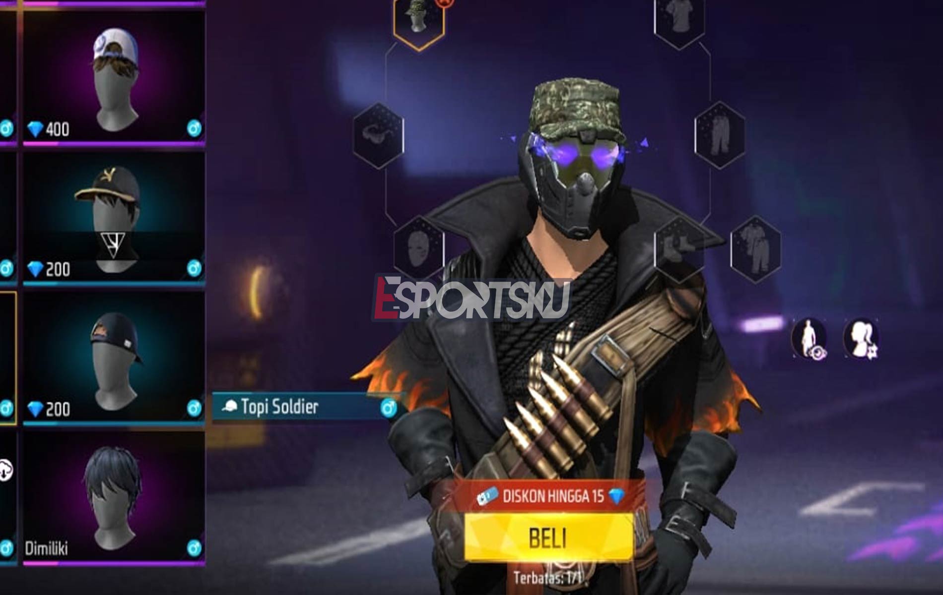 5 Cara Dapatkan Topi Tentara Free Fire (FF) – Esportsku