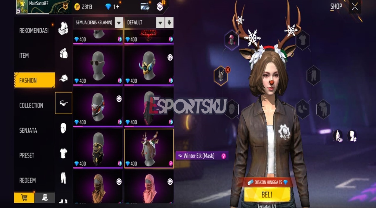 5 Cara Dapatkan Topi Winter Elk Free Fire (FF) – Esportsku