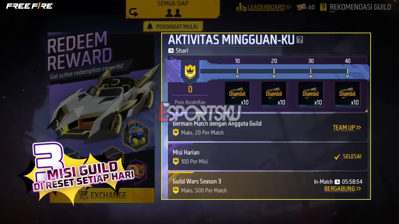 5 Fitur Menarik Guild System Free Fire (FF), Semuanya Baru! – Esportsku