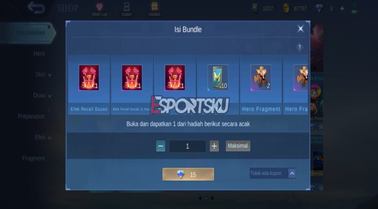 Berapa Harga Efek Recall Ducati Mobile Legends (ML)? – Esportsku