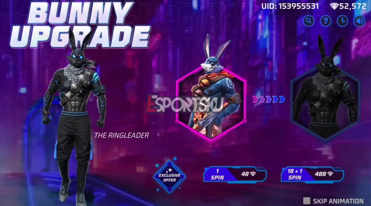 Kapan Rilis Event Upgrade Bunny Free Fire (FF)? – Esportsku