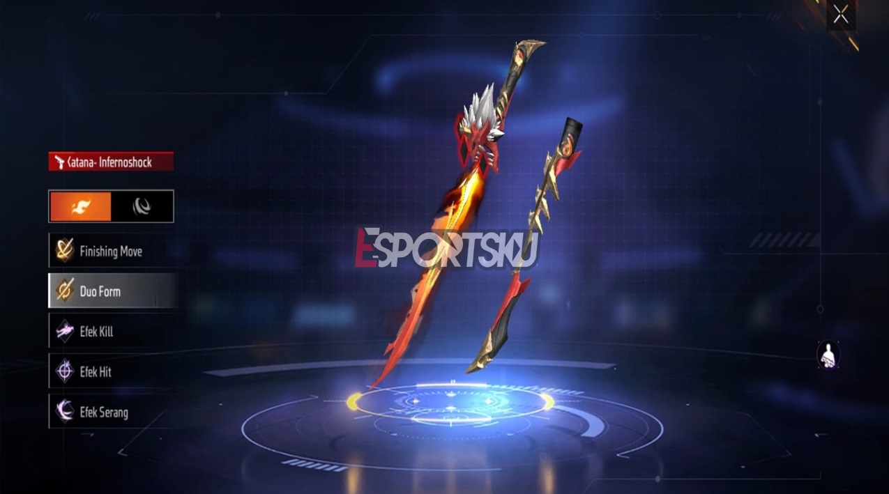 5 Level Evolution Gun Katana Inferno Shock Free Fire (FF), Tanpa Token ...