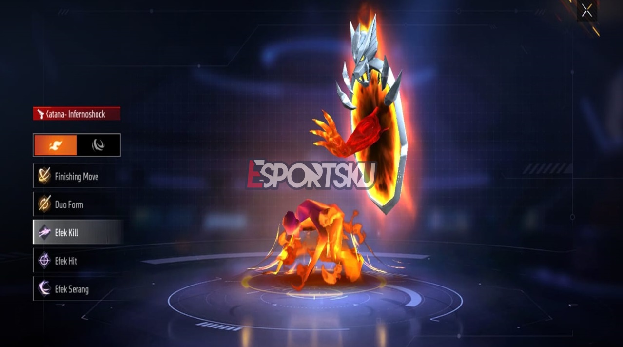 5 Level Evolution Gun Katana Inferno Shock Free Fire (FF), Tanpa Token ...