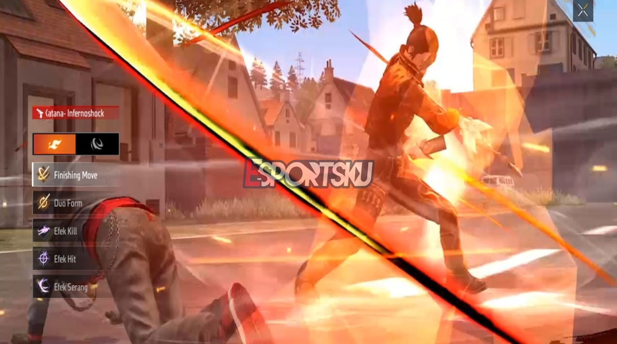 5 Level Evolution Gun Katana Inferno Shock Free Fire (FF), Tanpa Token ...