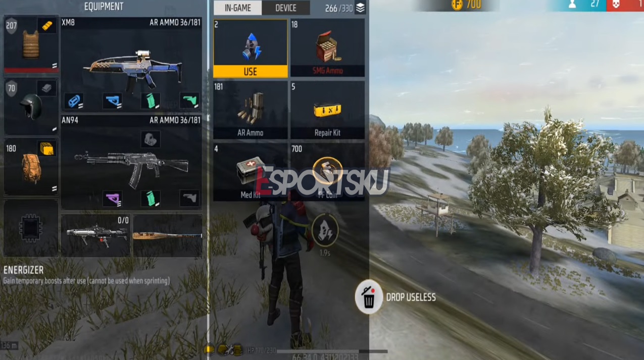 Masker Energizer di OB42 Free Fire (FF), Peningkat Kekuatan Tubuh ...