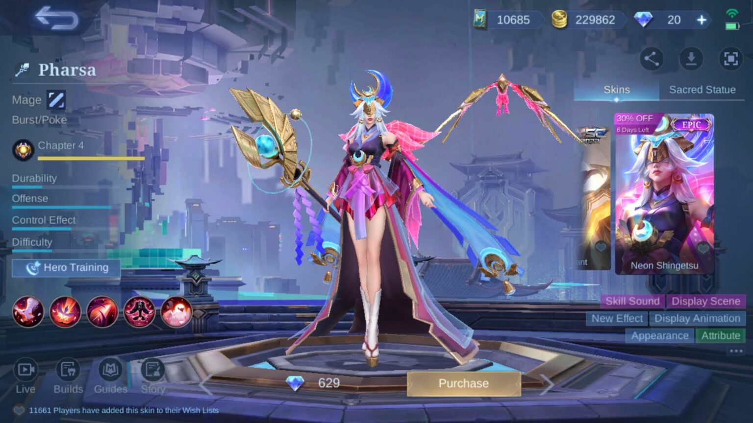 Ada Trik Dapat Skin Pharsa Neon Shingetsu Mobile Legends (ML) – Esportsku