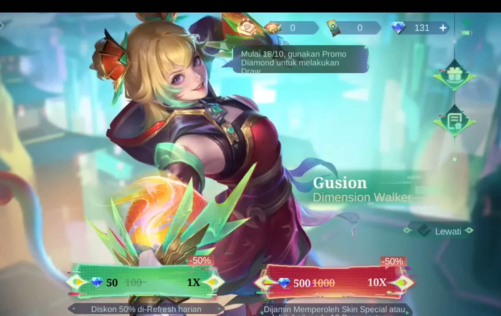 Drop Rate Event Veiled Sky Wish Mobile Legends (ML) - Esports