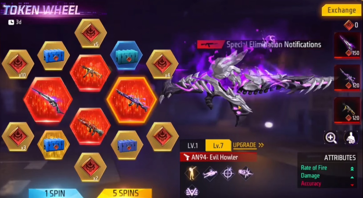 When will the AN94 Evil Howler Skin Relaunch on Free Fire (FF)? - Esports