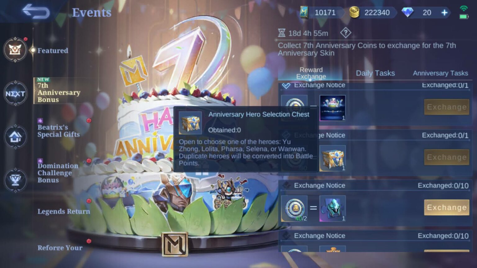 Apa Isi Anniversary Hero Selection Chest Mobile Legends (ML) – Esportsku