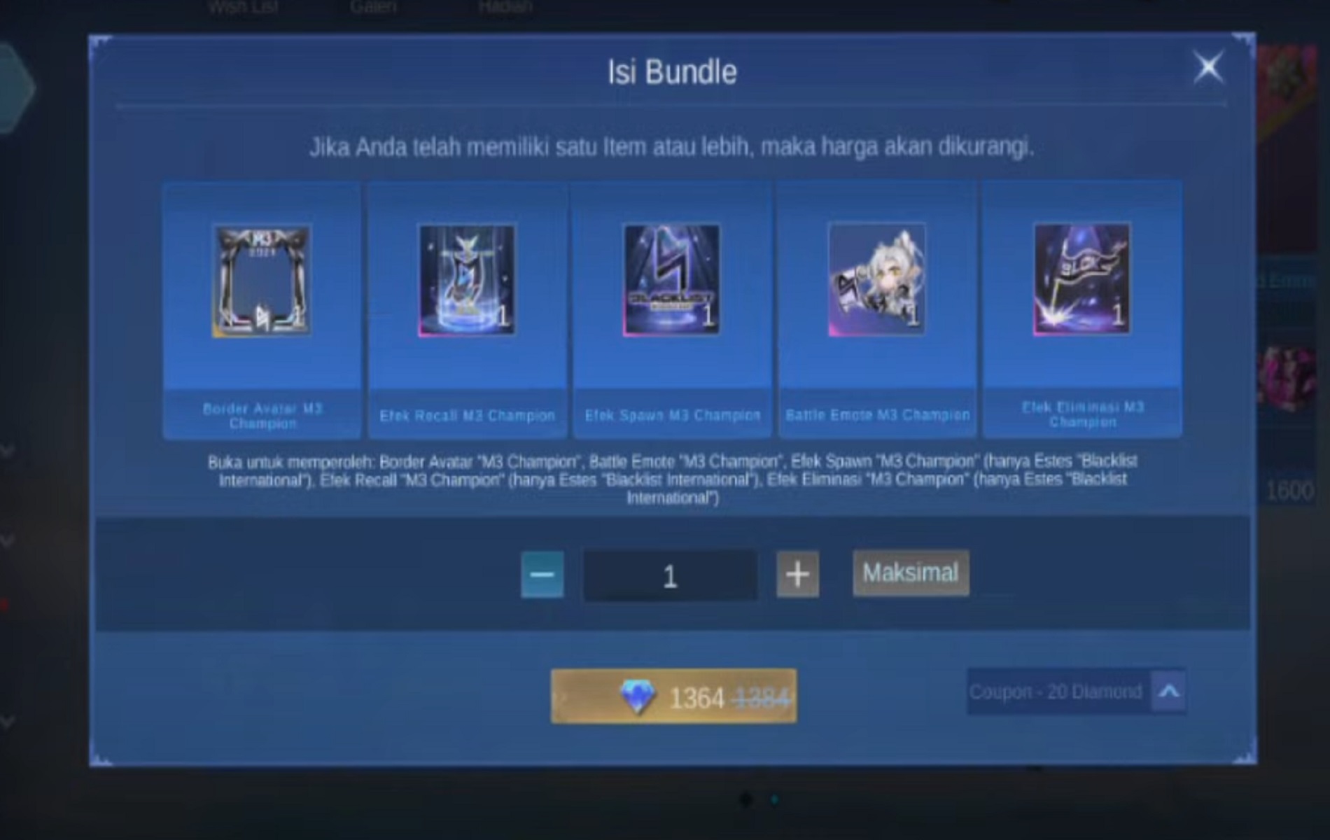 Berapa Harga Resale Bundle M3 Champion Mobile Legends (ML)? – Esportsku