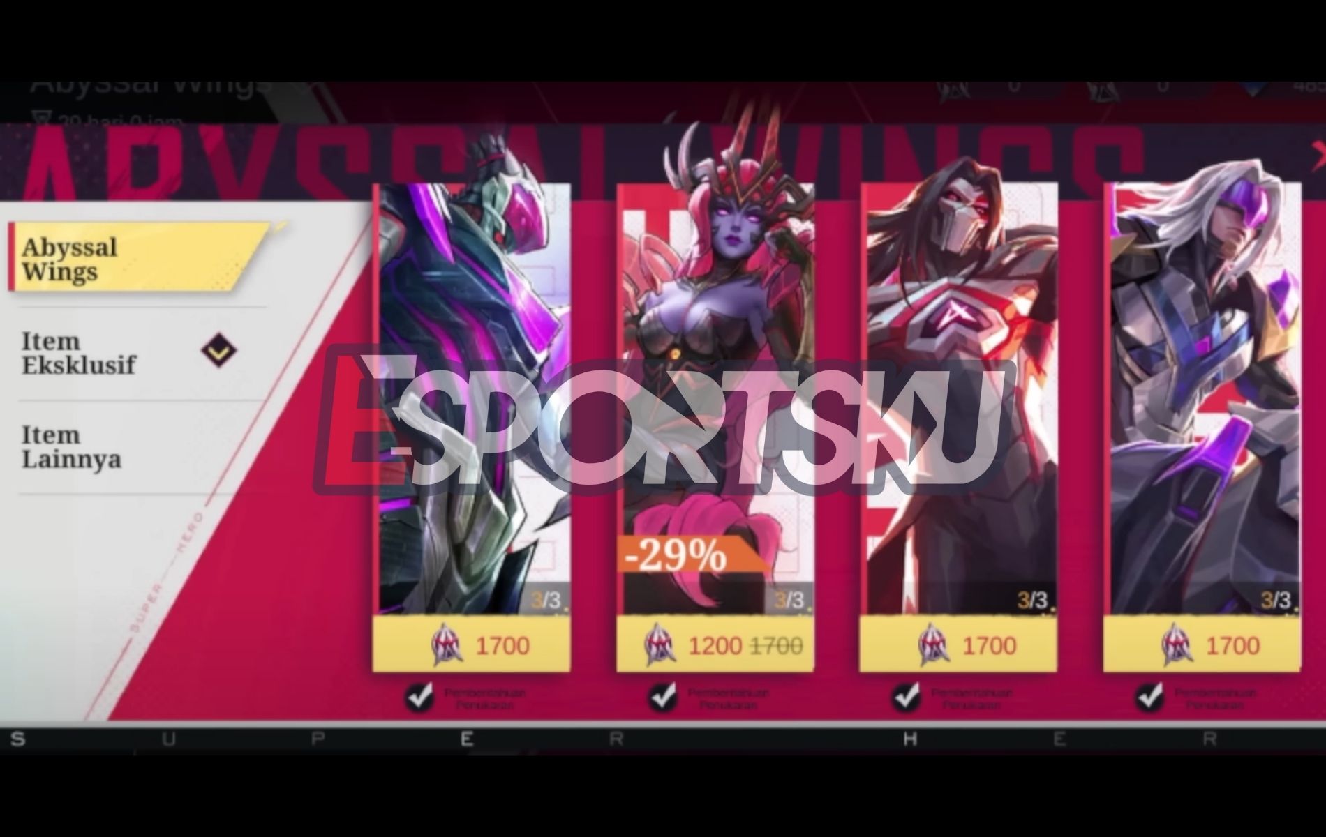 Berapa Draw Dapat Skin Event Abyssal Wings Mobile Legends (ML)? – Esportsku