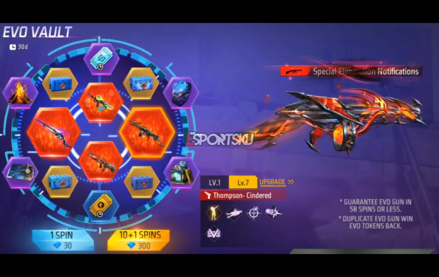 Hadiah Skin Event Evo Vault Di Free Fire (FF) – Esportsku