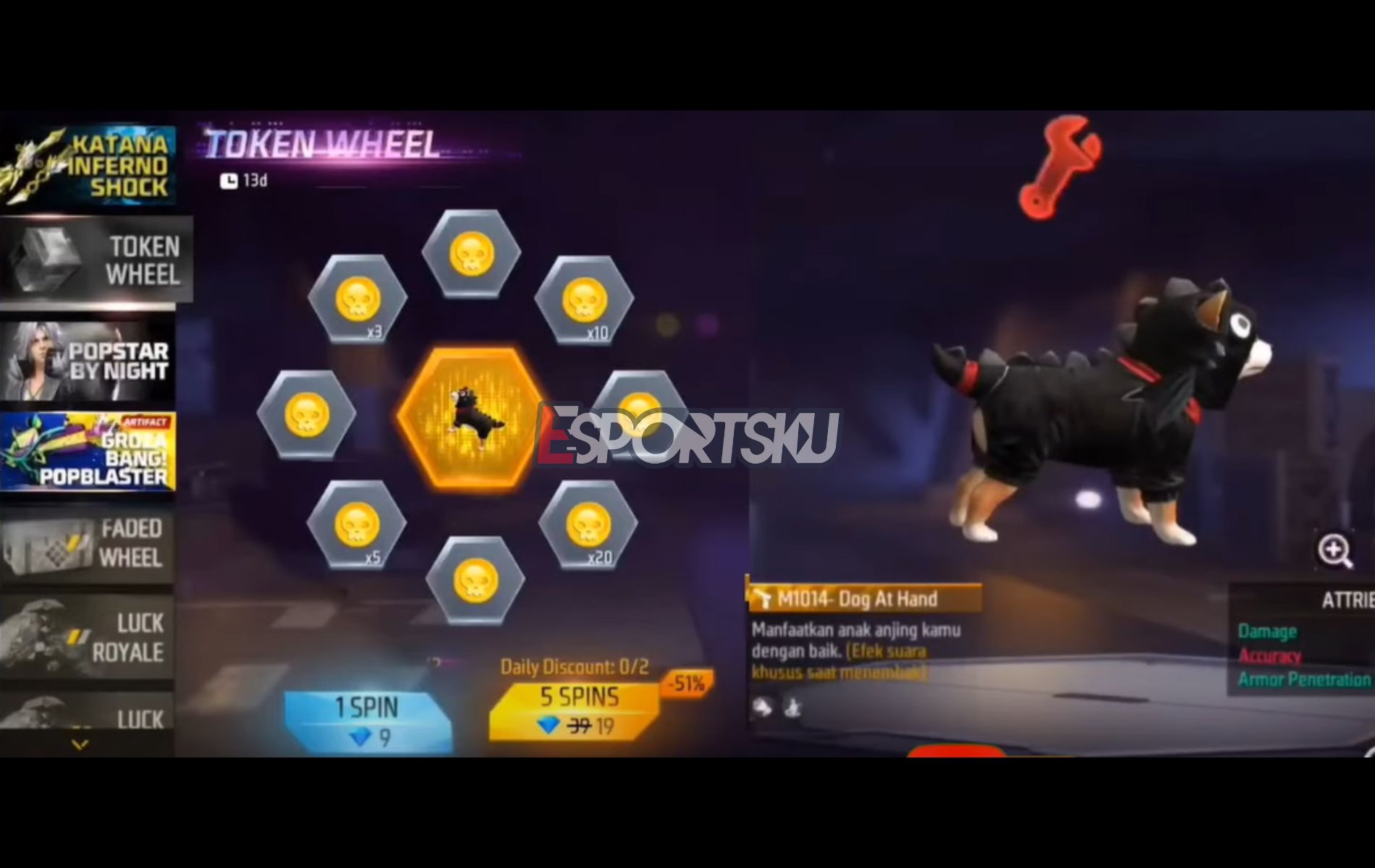 Relaunch SG M1014 Dog at Hand Oktober 2023 Free Fire (FF) – Esportsku