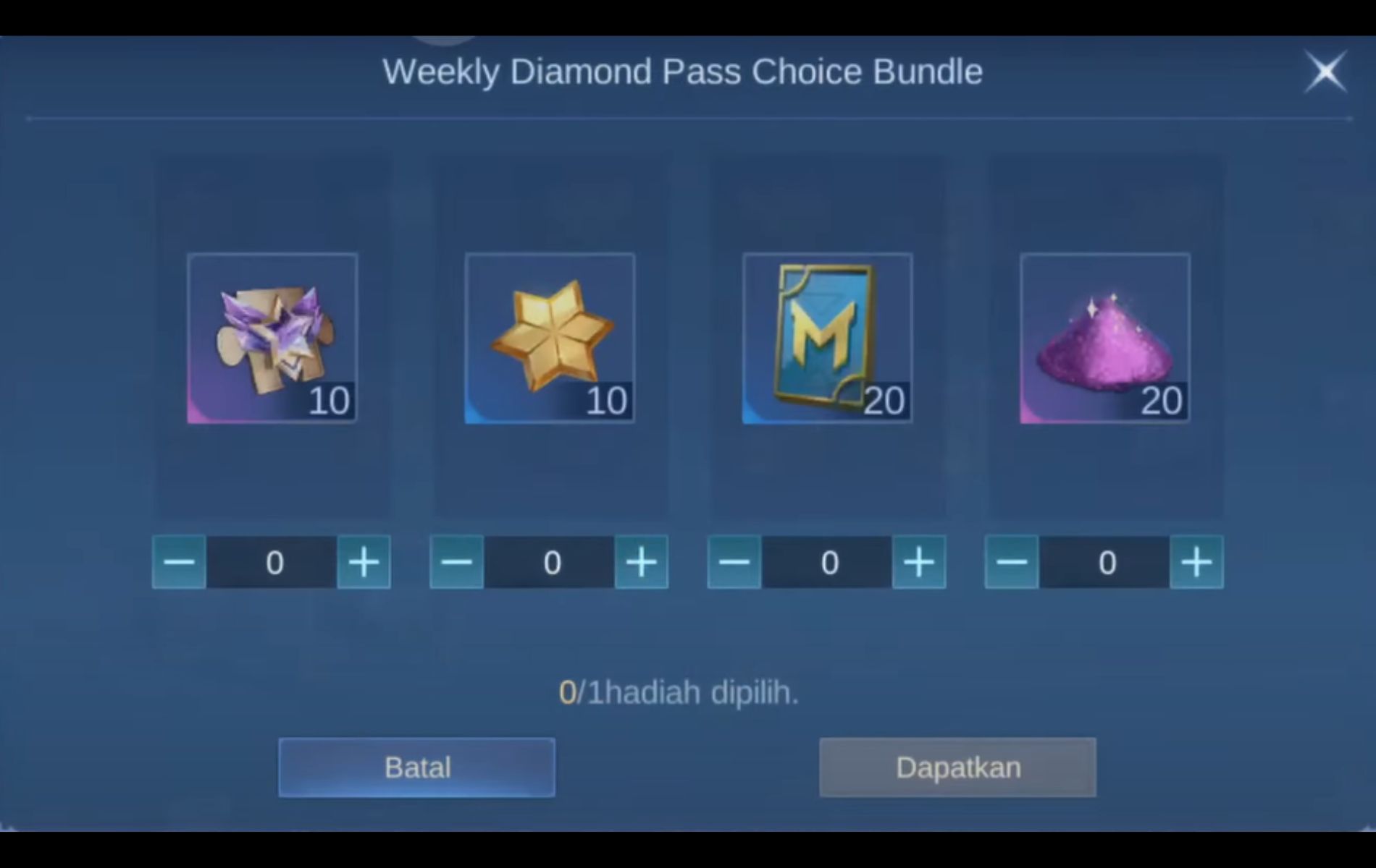 Update Weekly Diamond Pass Choice Bundle Mobile Legends (ML) – Esportsku