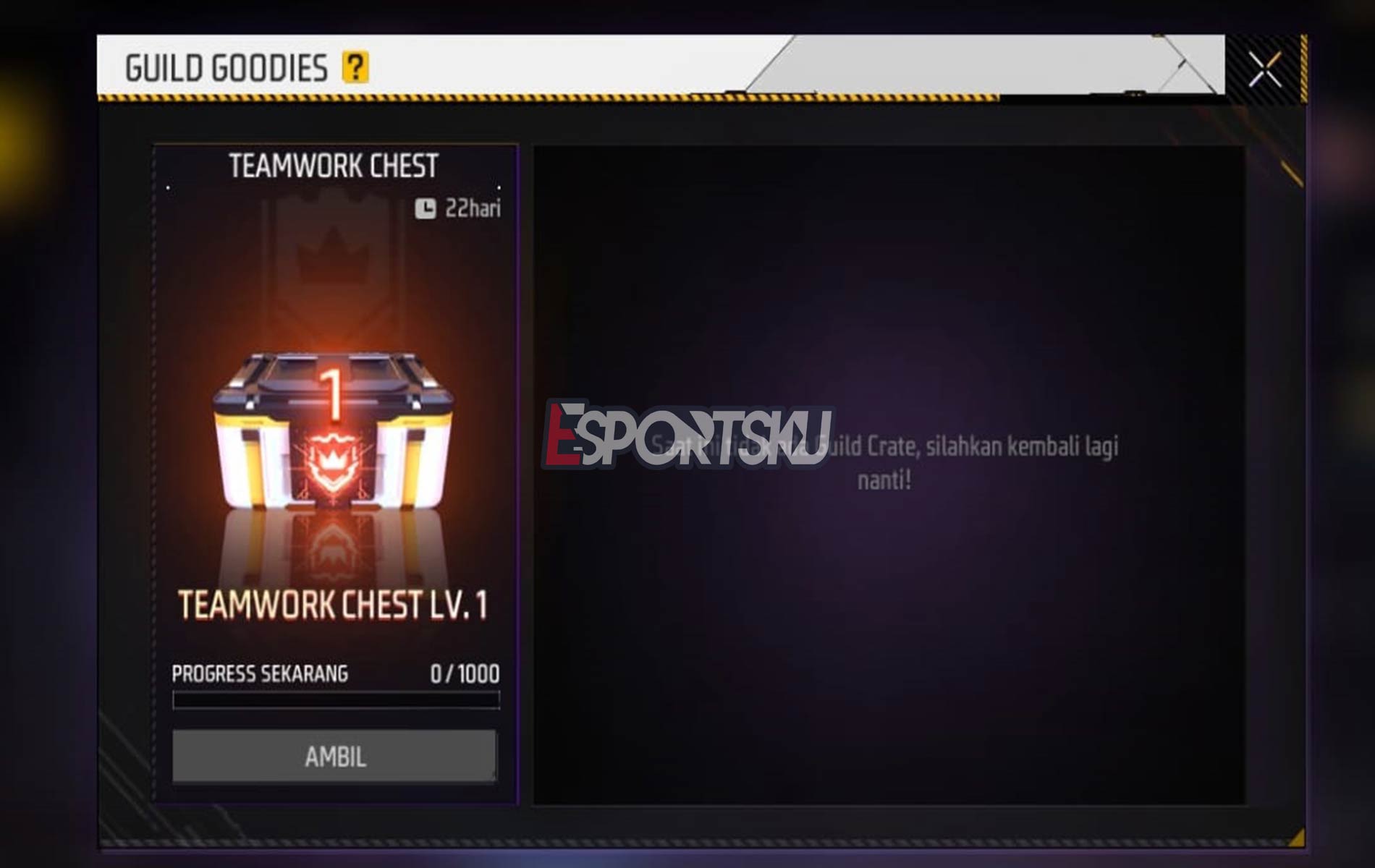 Apa Itu Guild Goodies dan Teamwork Chest Free Fire (FF)? – Esportsku