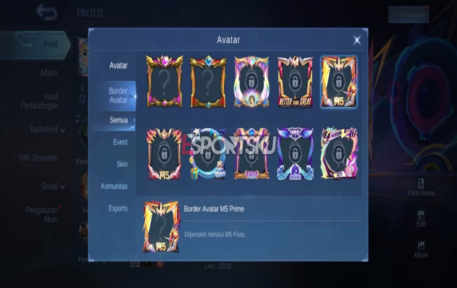 5 Cara Dapatkan Border Avatar M5 Prime Mobile Legends (ML) – Esportsku