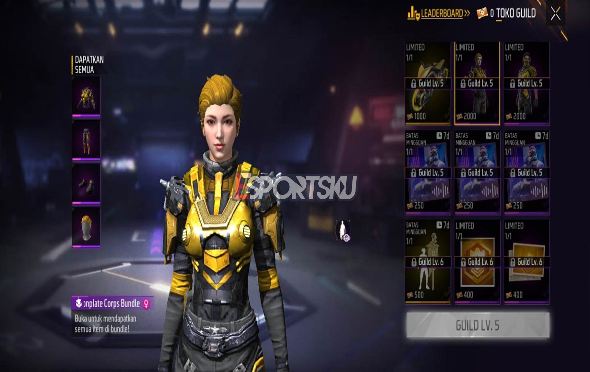 5 Cara Dapatkan Bundle Ironplate Corps Free Fire (FF) – Esportsku