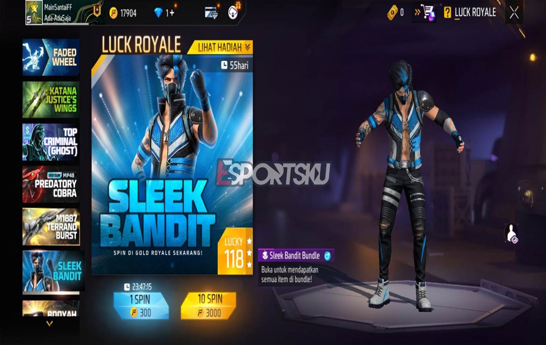 5 Cara Dapatkan Bundle Sleek Bandit Free Fire (FF) – Esportsku