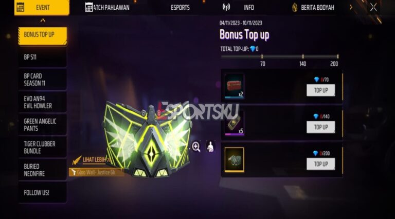 5 Cara Dapatkan Gloo Wall Justice Glow Free Fire (FF) – Esportsku