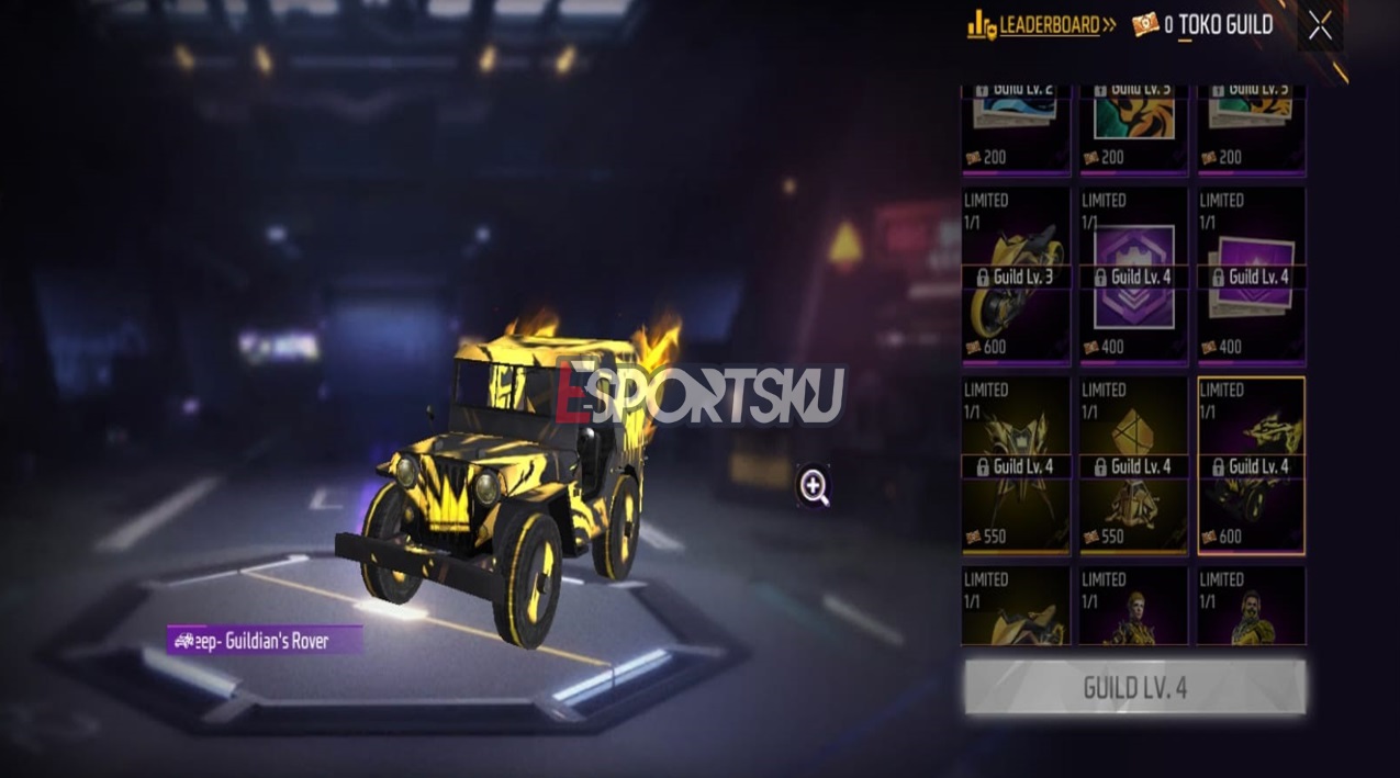 5 Cara Dapatkan Skin Jeep Guildian's Rover Free Fire (FF) – Esportsku