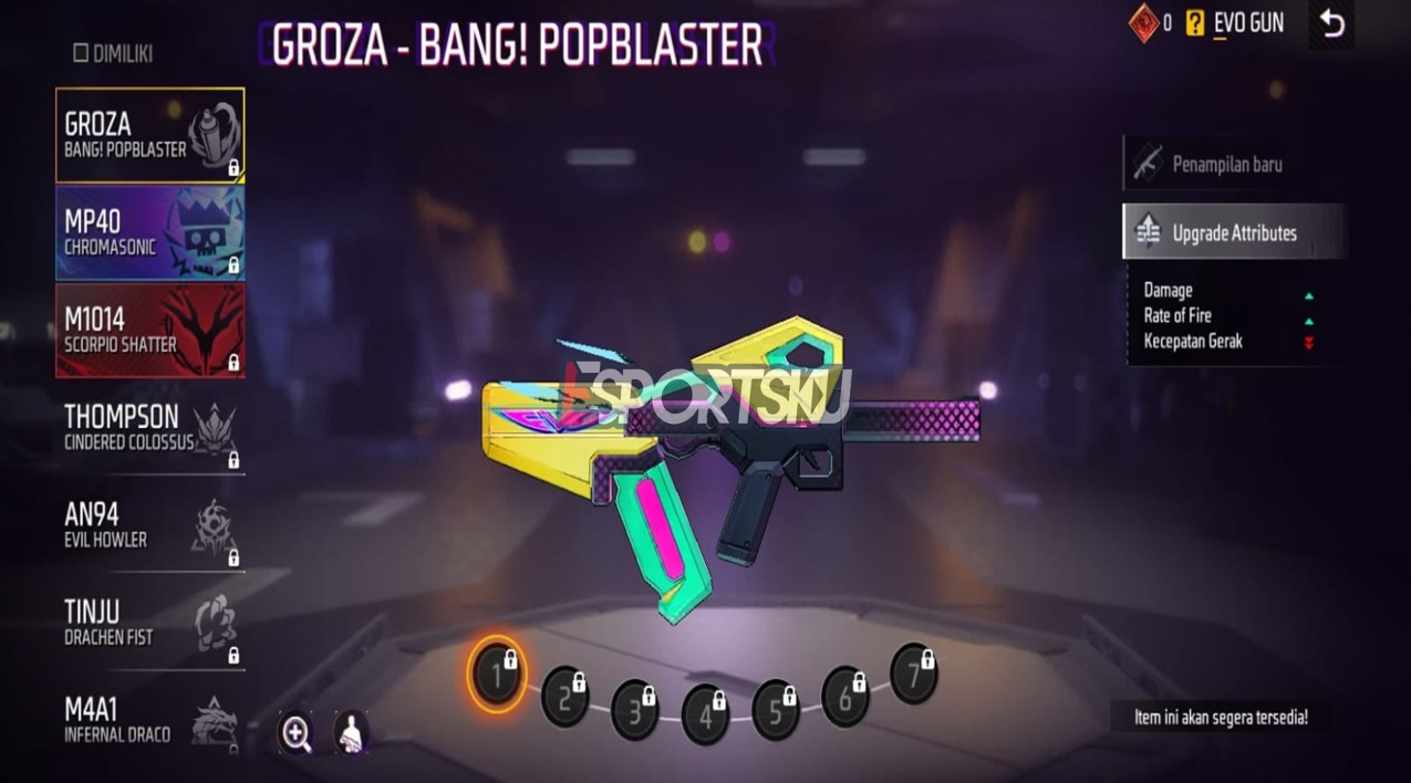 7 Level Evolution Gun Groza FF, Bang Popblaster Free Fire! – Esportsku