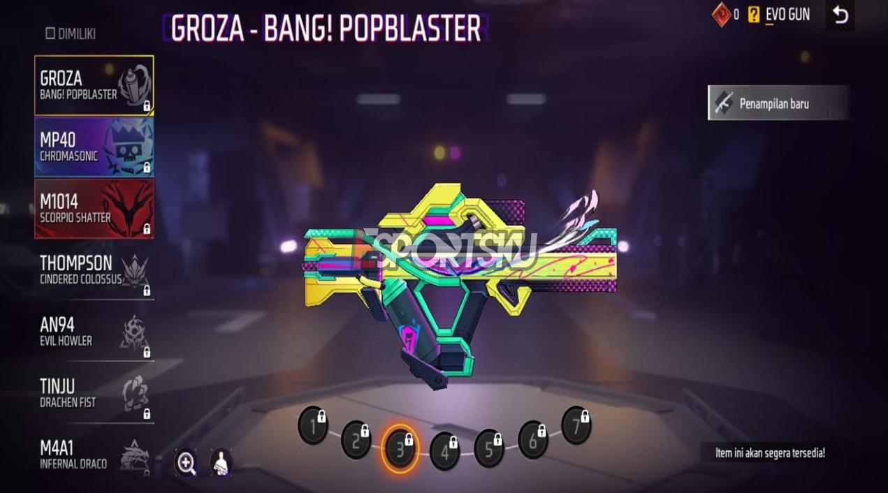 7 Level Evolution Gun Groza FF, Bang Popblaster Free Fire! – Esportsku