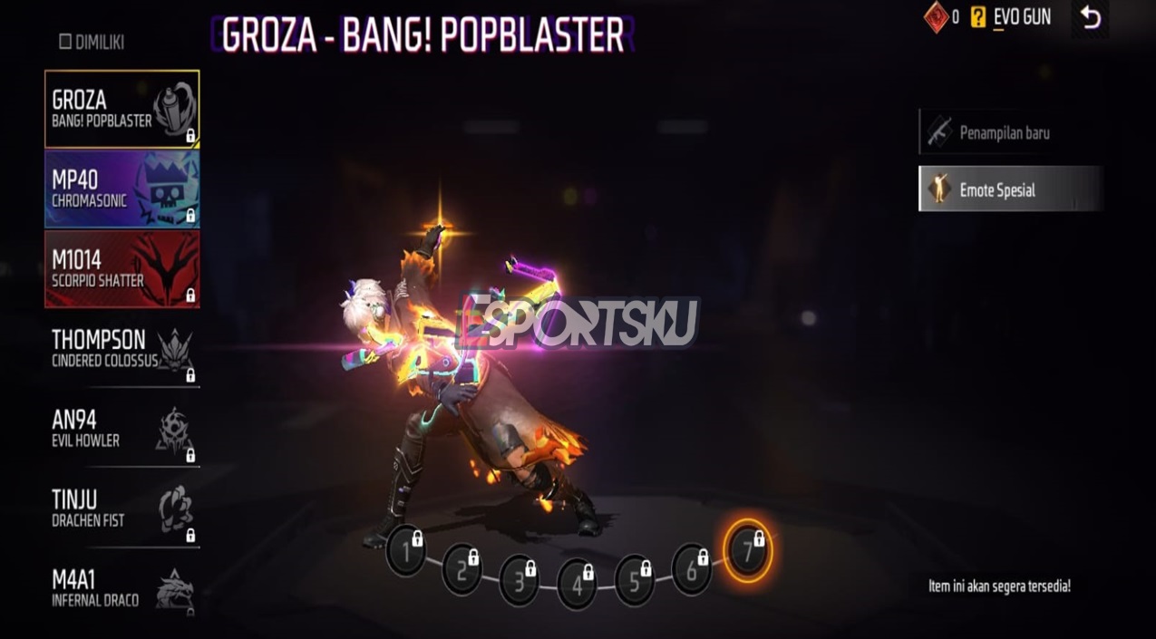 7 Level Evolution Gun Groza FF, Bang Popblaster Free Fire! – Esportsku