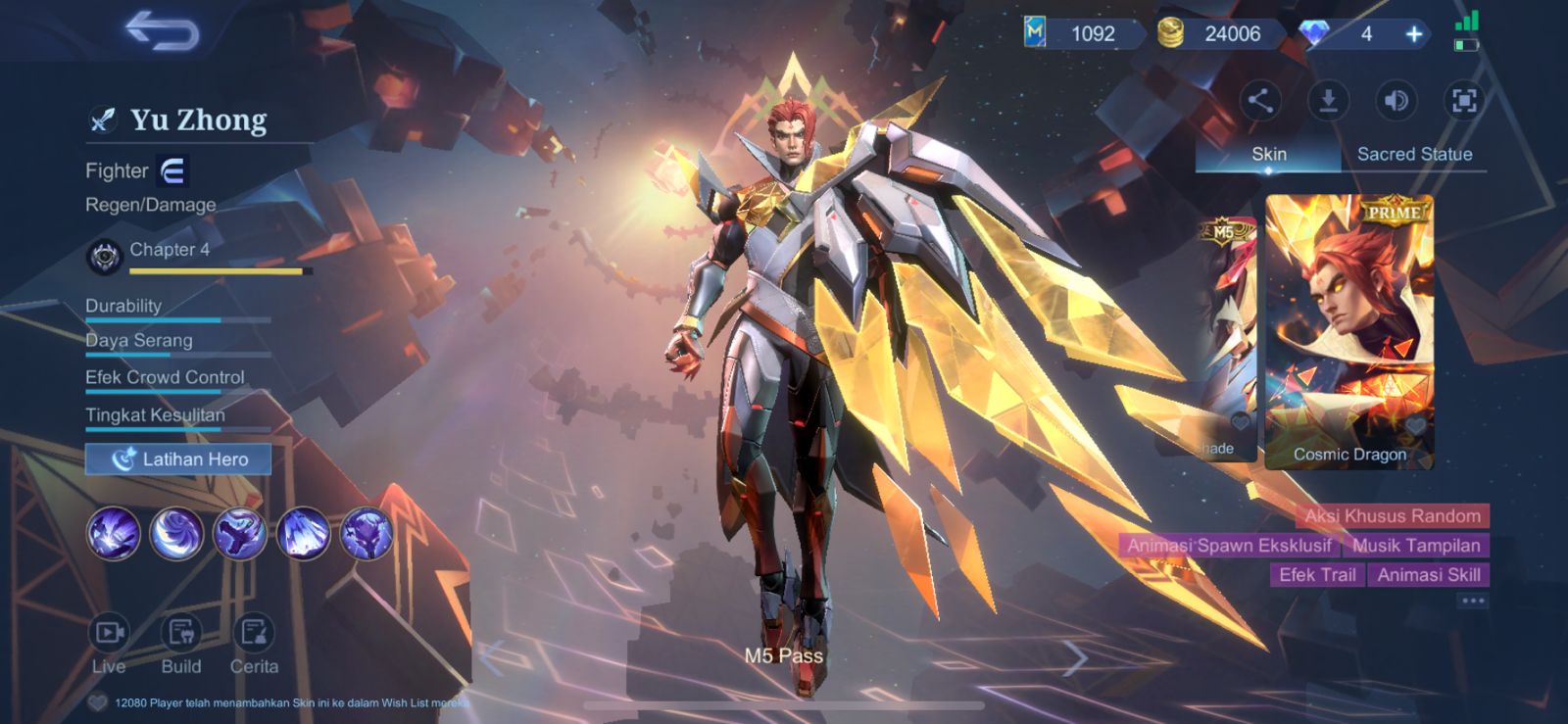 M5 Battle Pass Hadirkan Skin Yu Zhong Eksklusif, Sangat Menarik? – Esportsku
