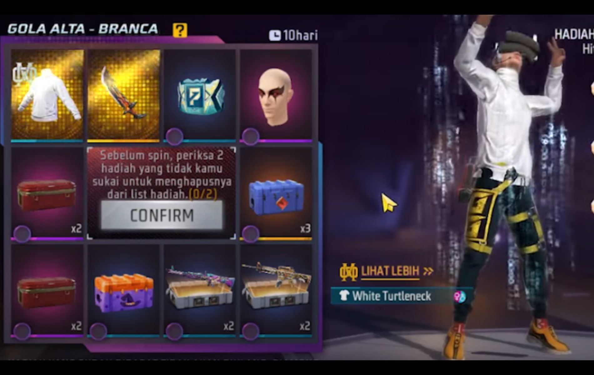 Kapan Relaunch Baju White Turtle Neck Free Fire (FF)? – Esportsku