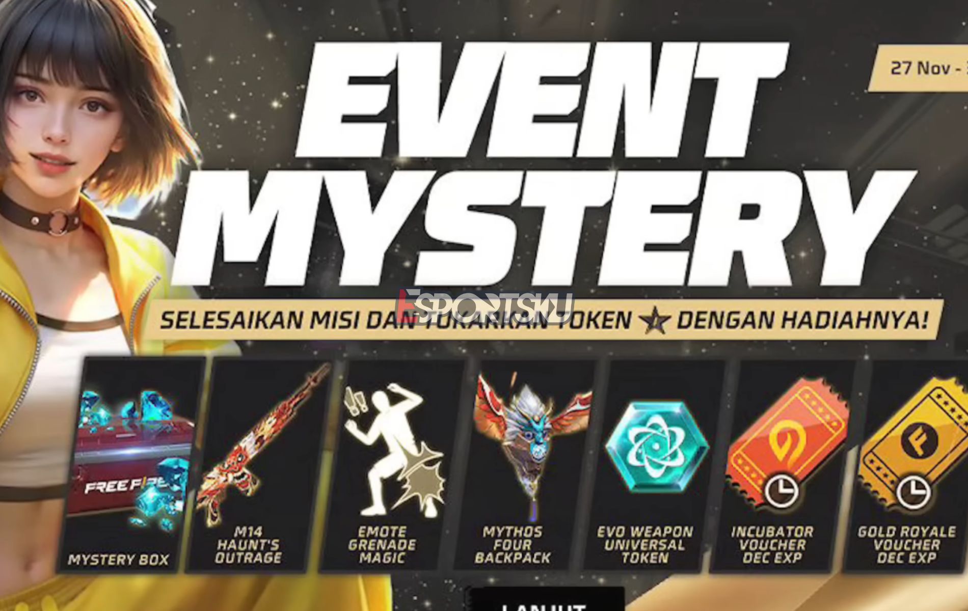 Hadiah Event Mystery November 2023 Free Fire (FF) – Esportsku