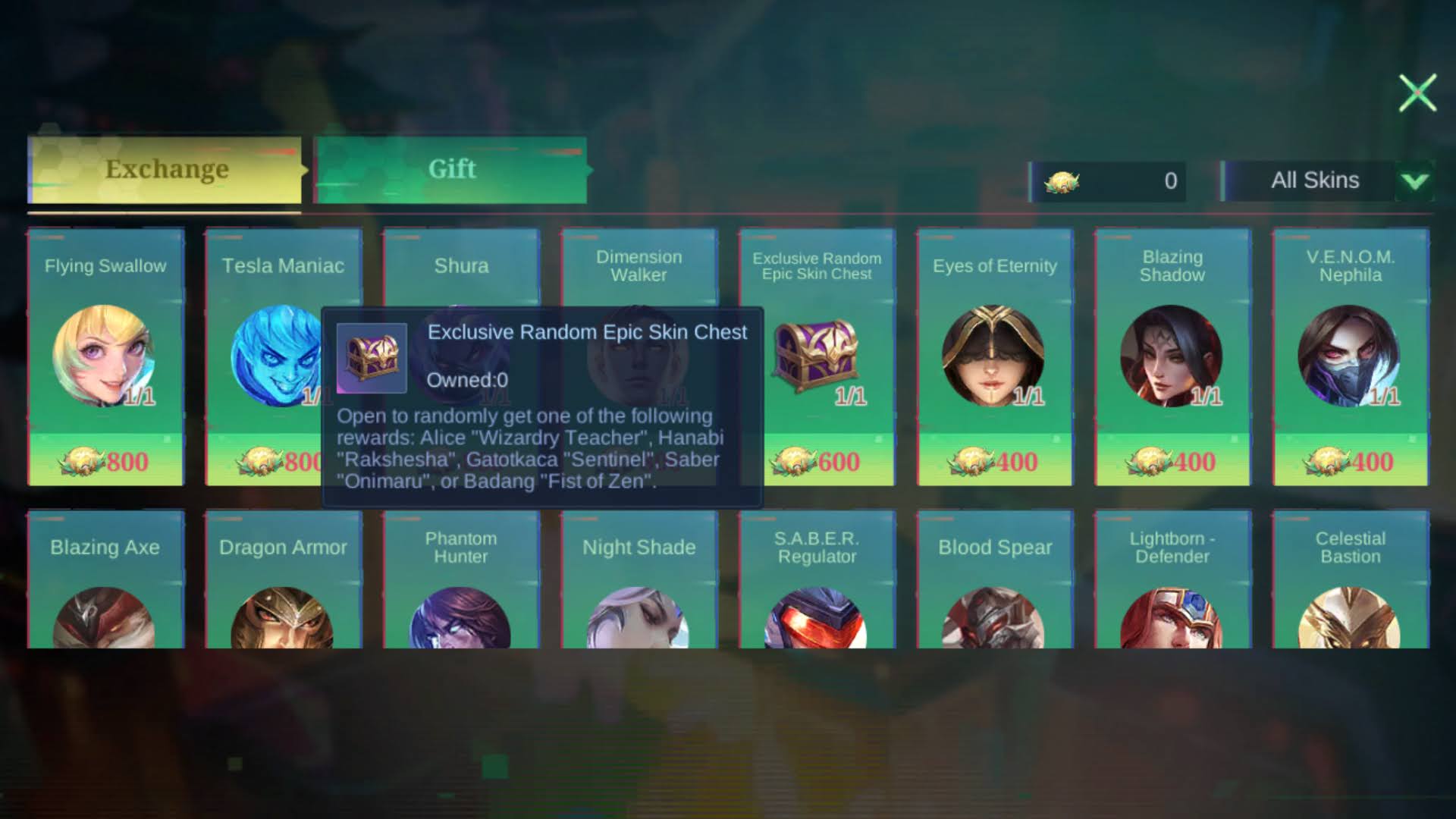 What's in the Exclusive Random Epic Skin Chest Veiled Sky Wish Mobile Legends (ML)? - Esports