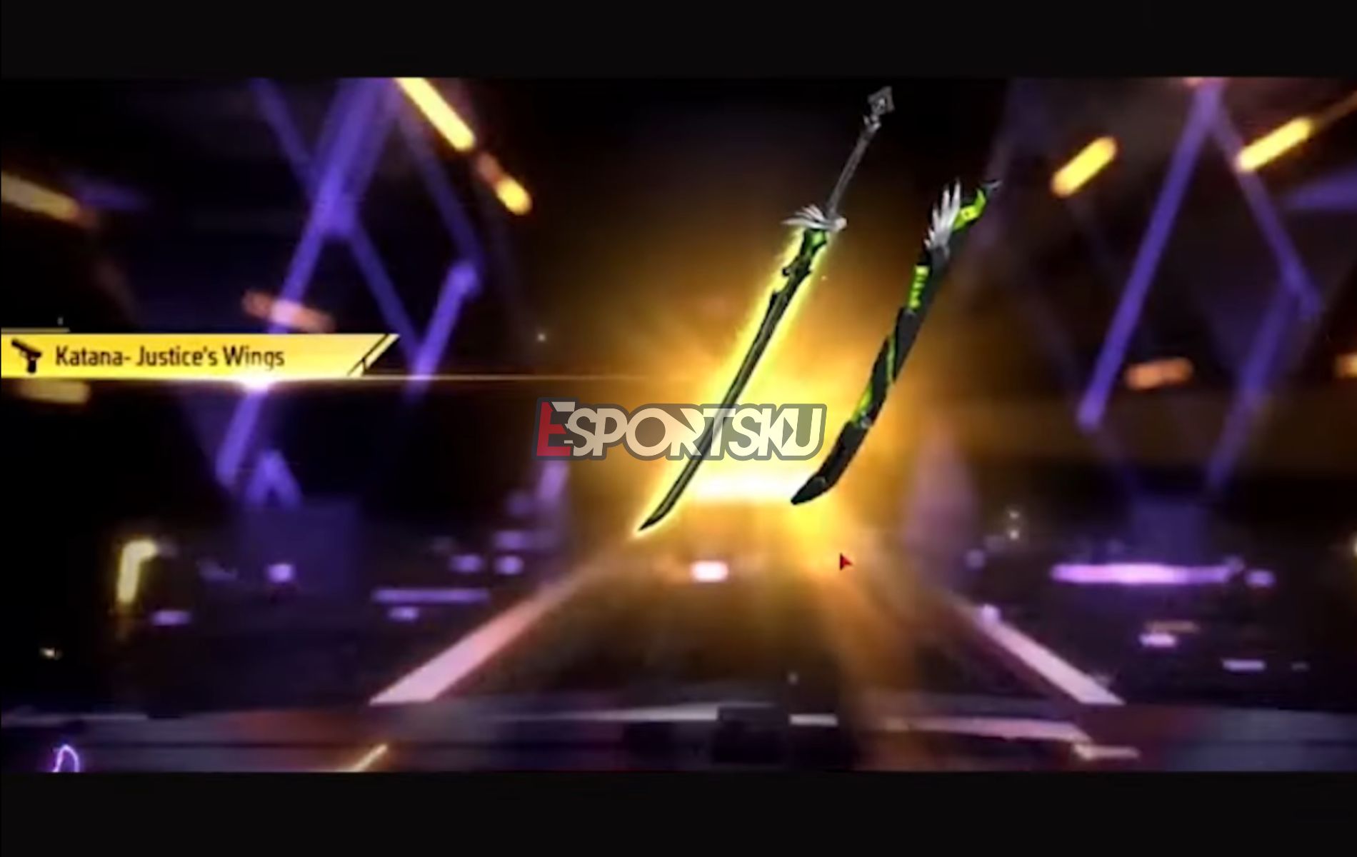 Harga Skin Katana Justice's Wings Mythic Free Fire (FF) – Esportsku