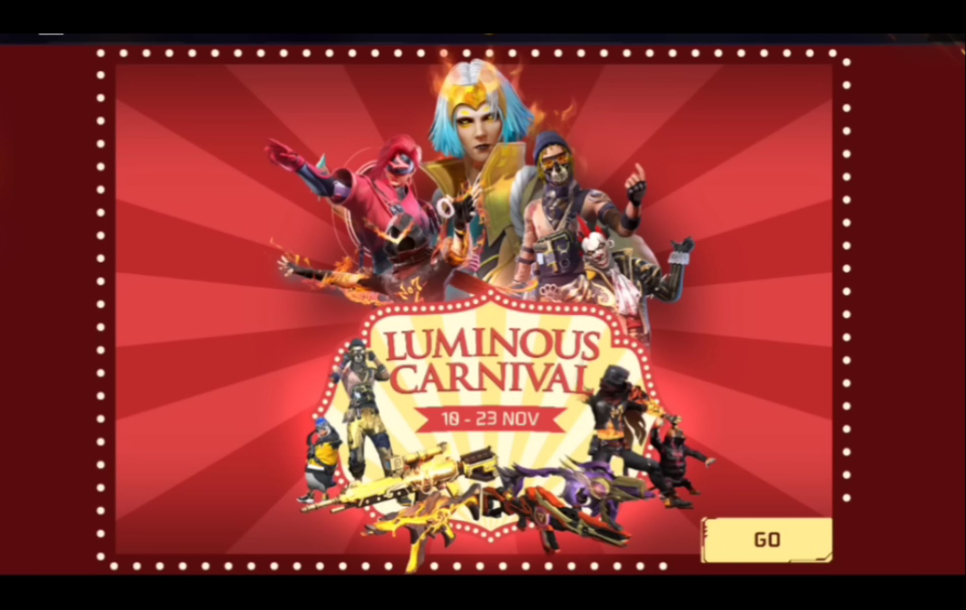 When will the Luminous Carnival event be released on Free Fire (FF ...