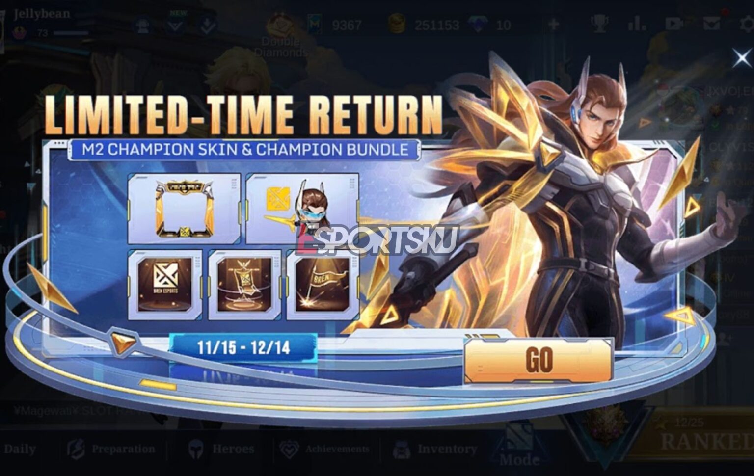 Jadwal Resale Skin Champion Lancelot Mobile Legends (ML) – Esportsku