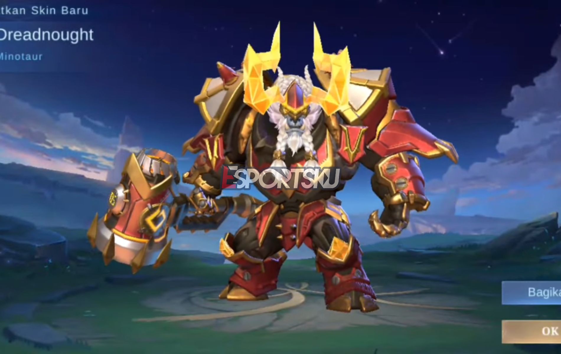Pola Summon Dreadnought's Minotaur Mobile Legends (ML) – Esportsku