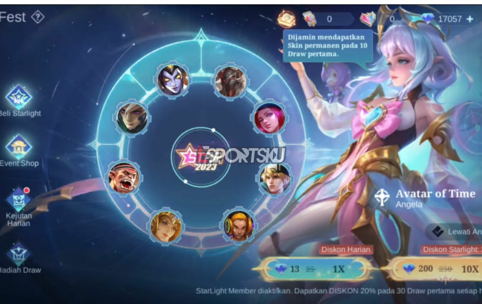 Drop Rate Starlight Fest Angela Mobile Legends (ML) – Esportsku