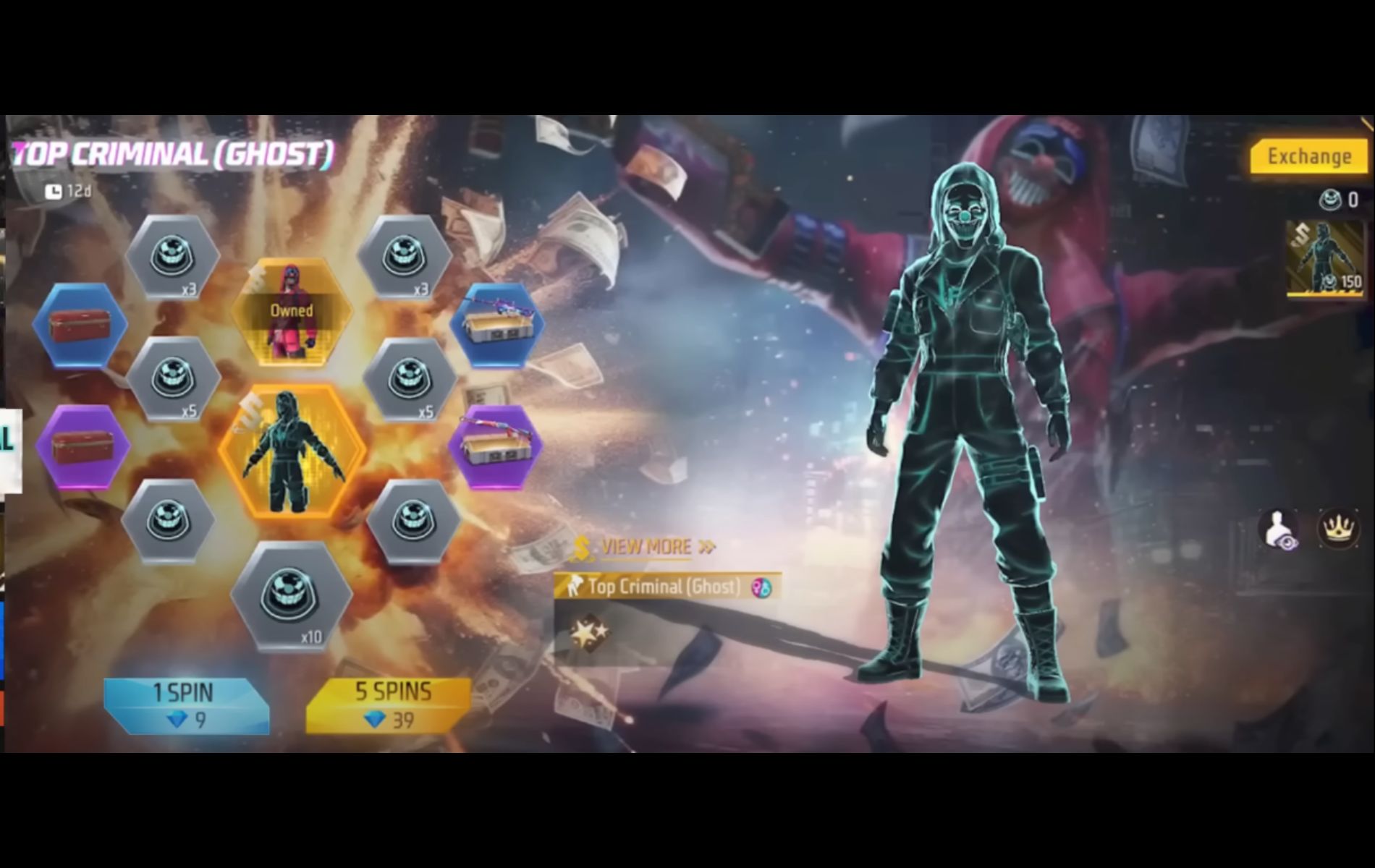 Top Criminal Ghost Event Prizes on Free Fire (FF) - Esports