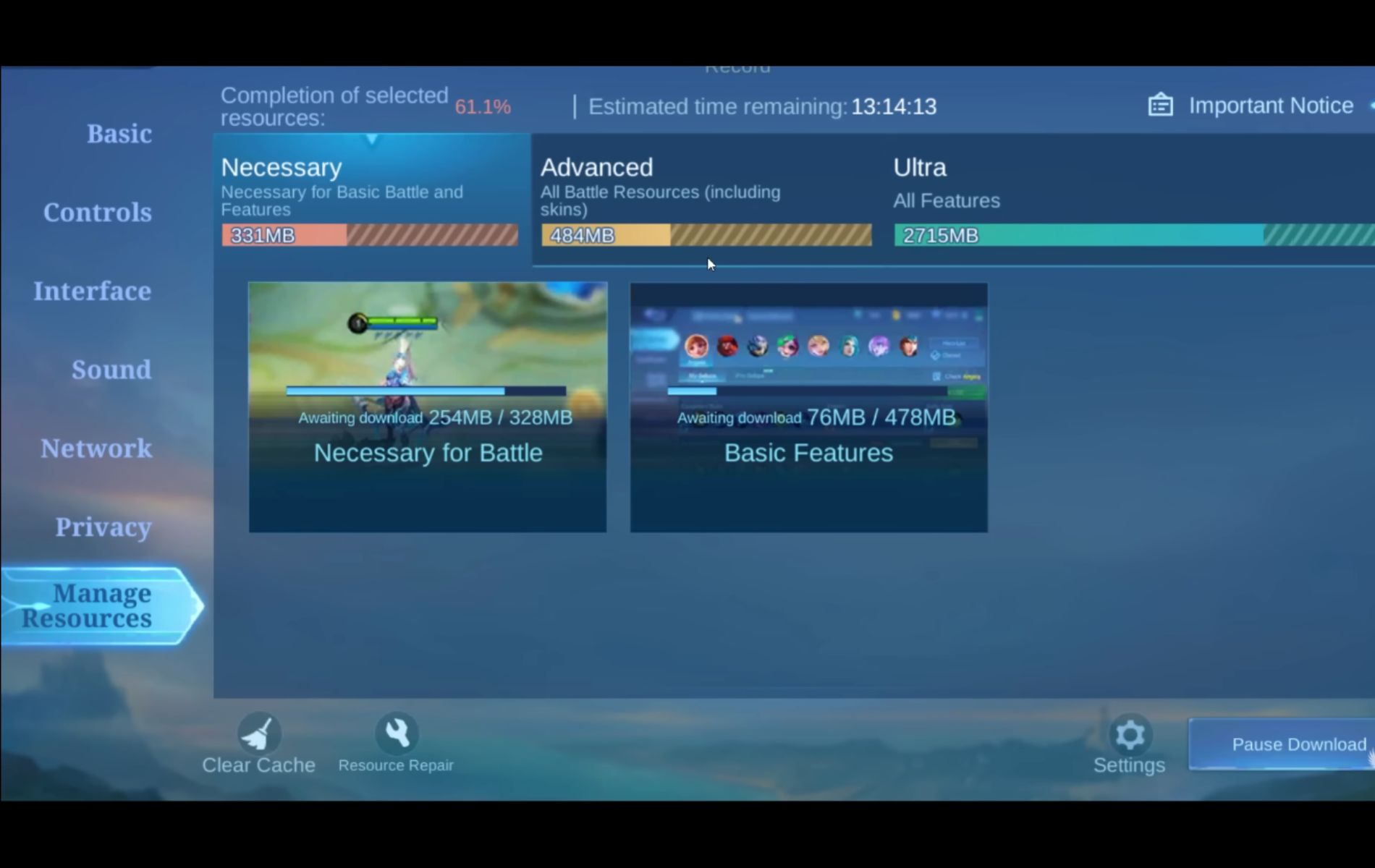 Fitur Manage Resource Ultra Mobile Legends (ML) – Esportsku