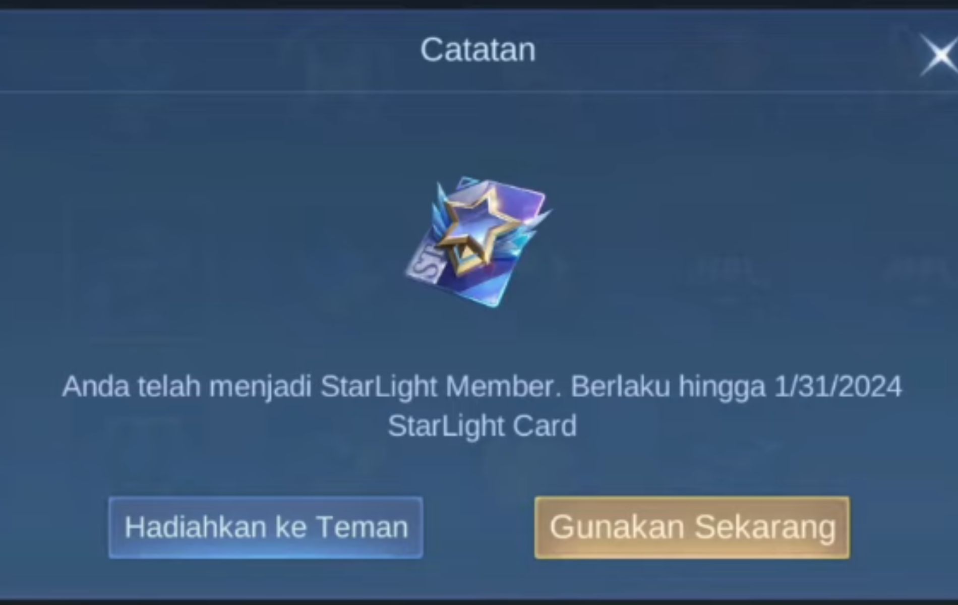 Punya Masa Berlaku Starlight Card Mobile Legends (ML), Cek Sekarang ...