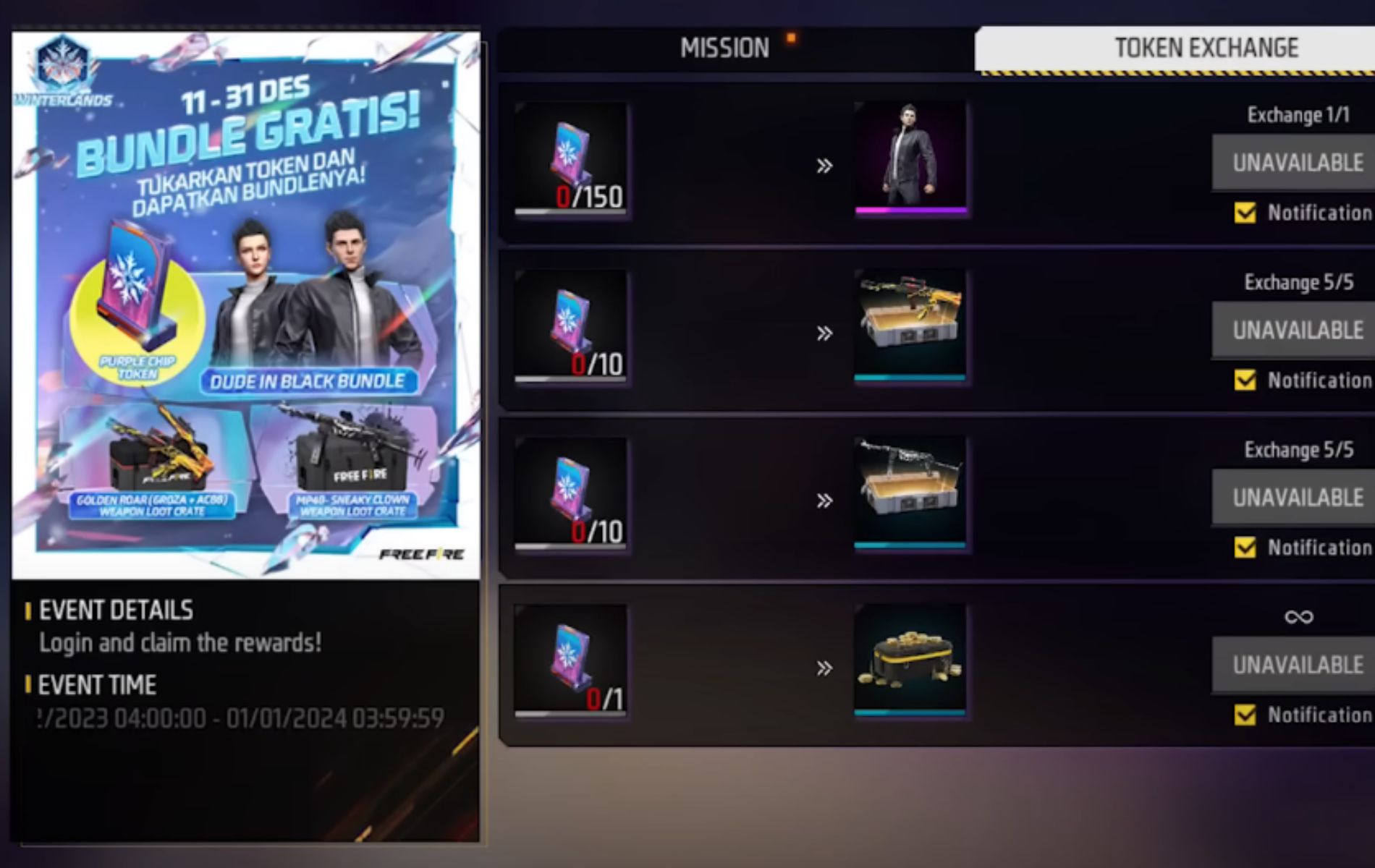 How many tokens do you need to get the Dude in Black Bundle Free Fire ...