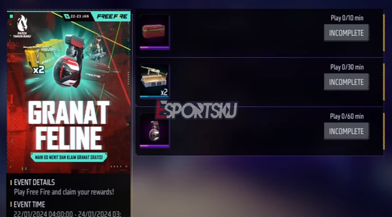 5 Cara Dapatkan Grenade Feline Free Fire (FF) – Esportsku