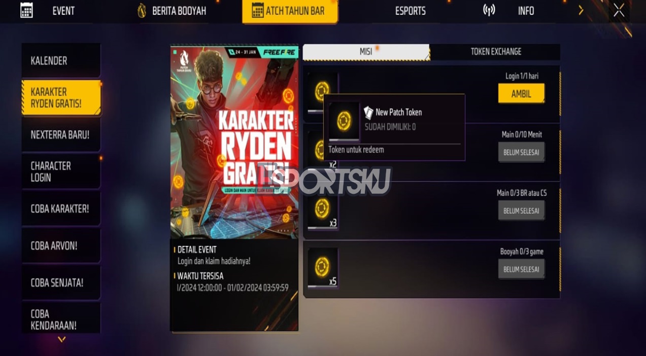 5 Cara Dapatkan New Patch Token Free Fire (FF) – Esportsku