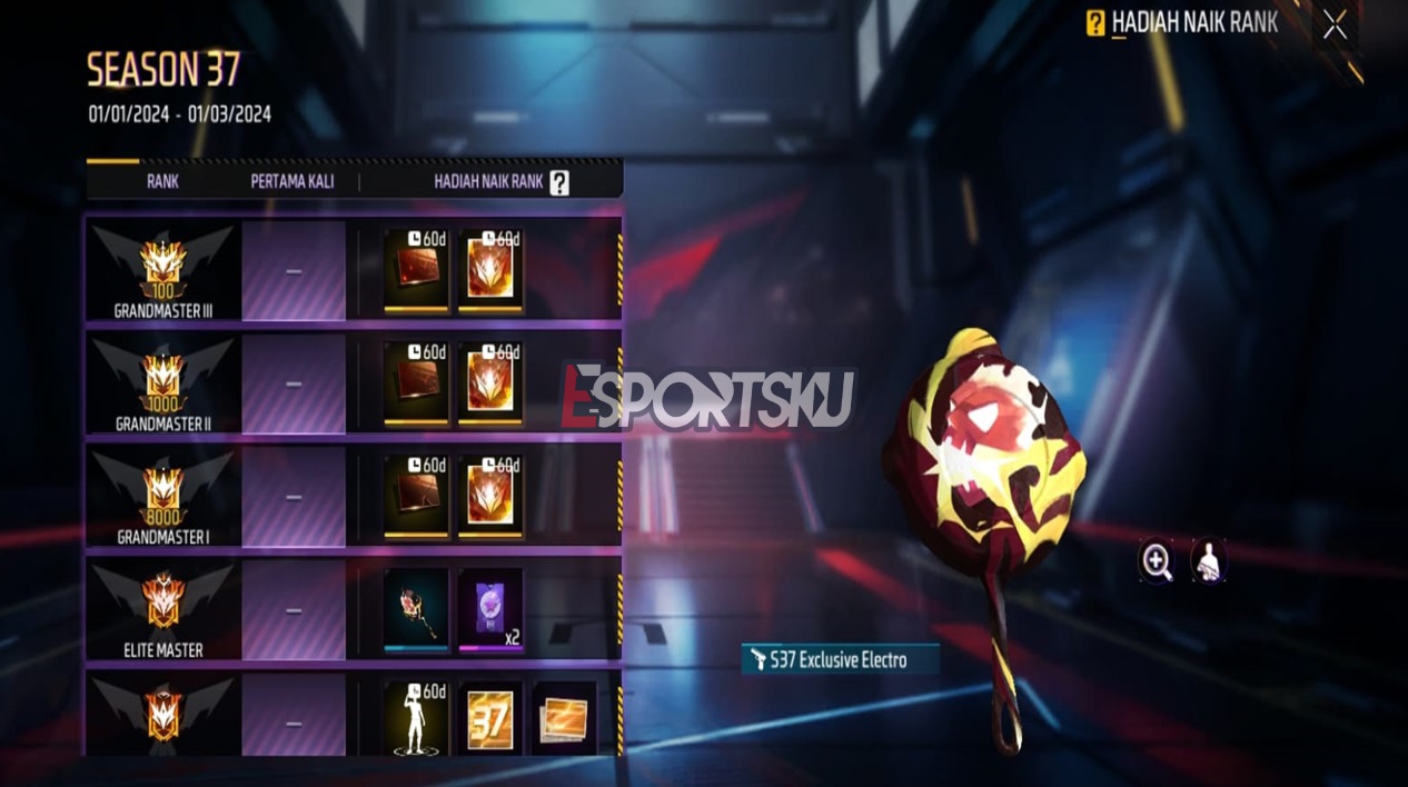 Cara Dapatkan Skin Pan S37 Electro Free Fire (FF) – Esportsku