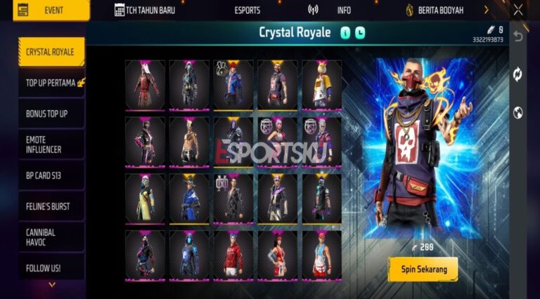 Event Crystal Royale Free Fire (FF), Hadirkan 2 Bundle Super Langka ...